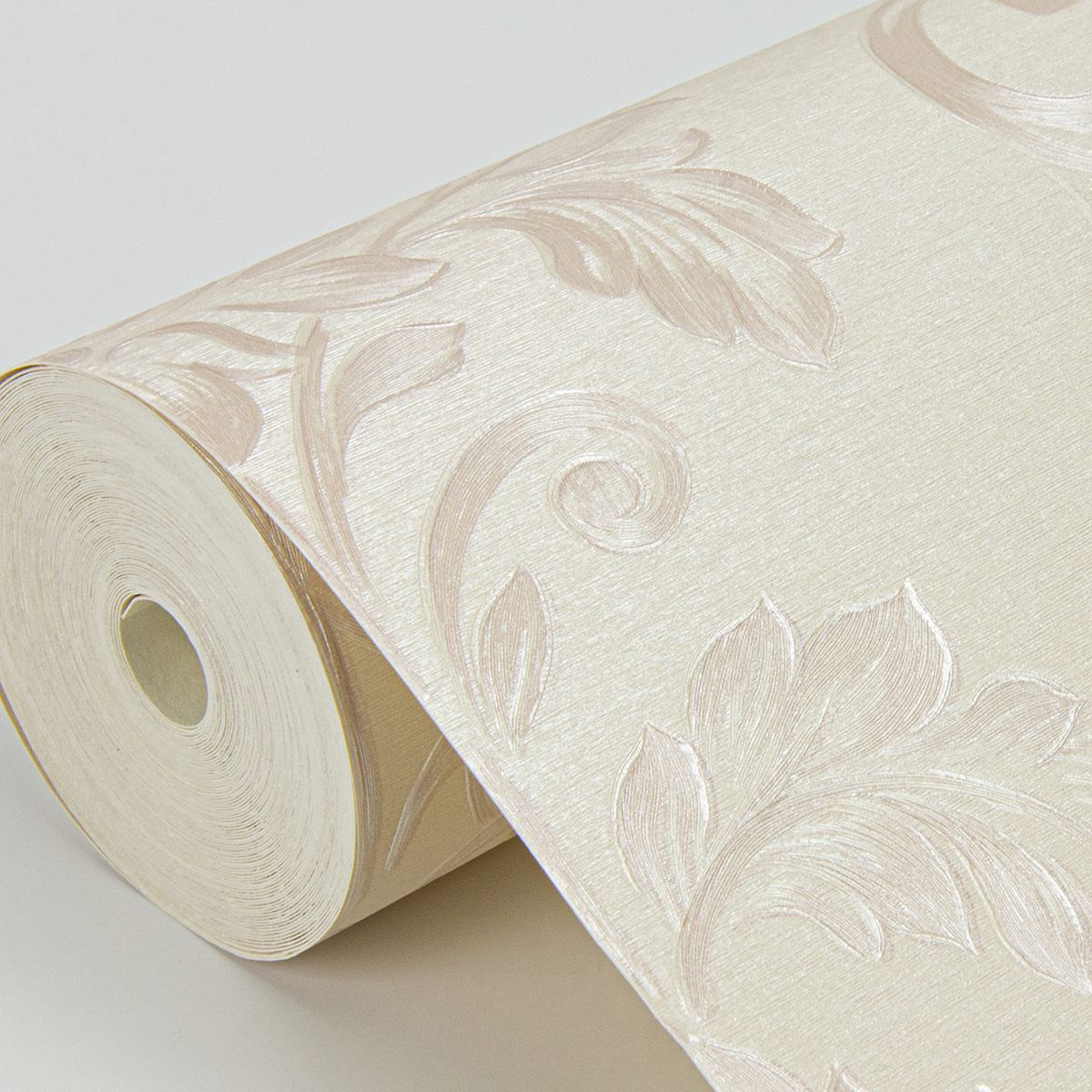 4058-21787 - Antonella Rose Gold Scroll Wallpaper - by Sirpi