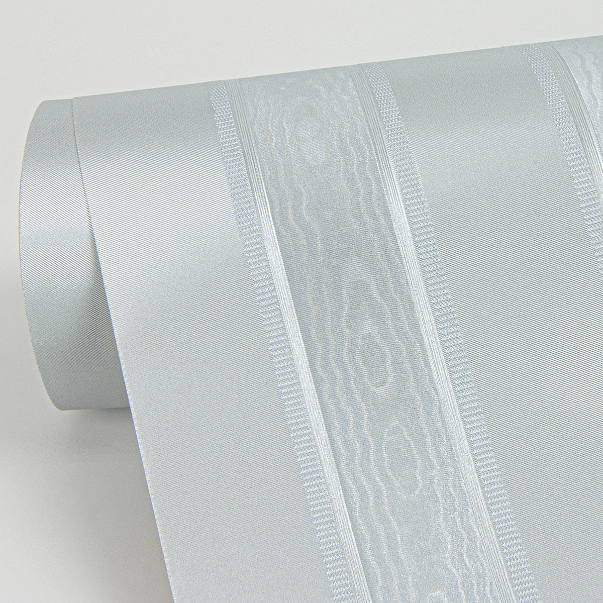 4058-24890 - Zeta Light Blue Moire Stripe Wallpaper - by Sirpi