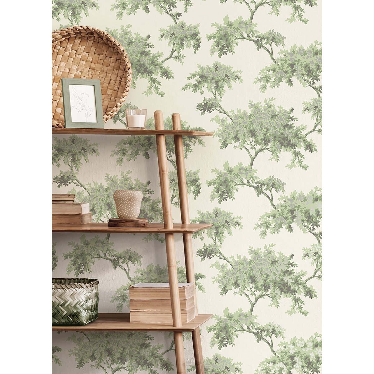 M1674 - Ashdown Sage Tree Wallpaper - by Brewster