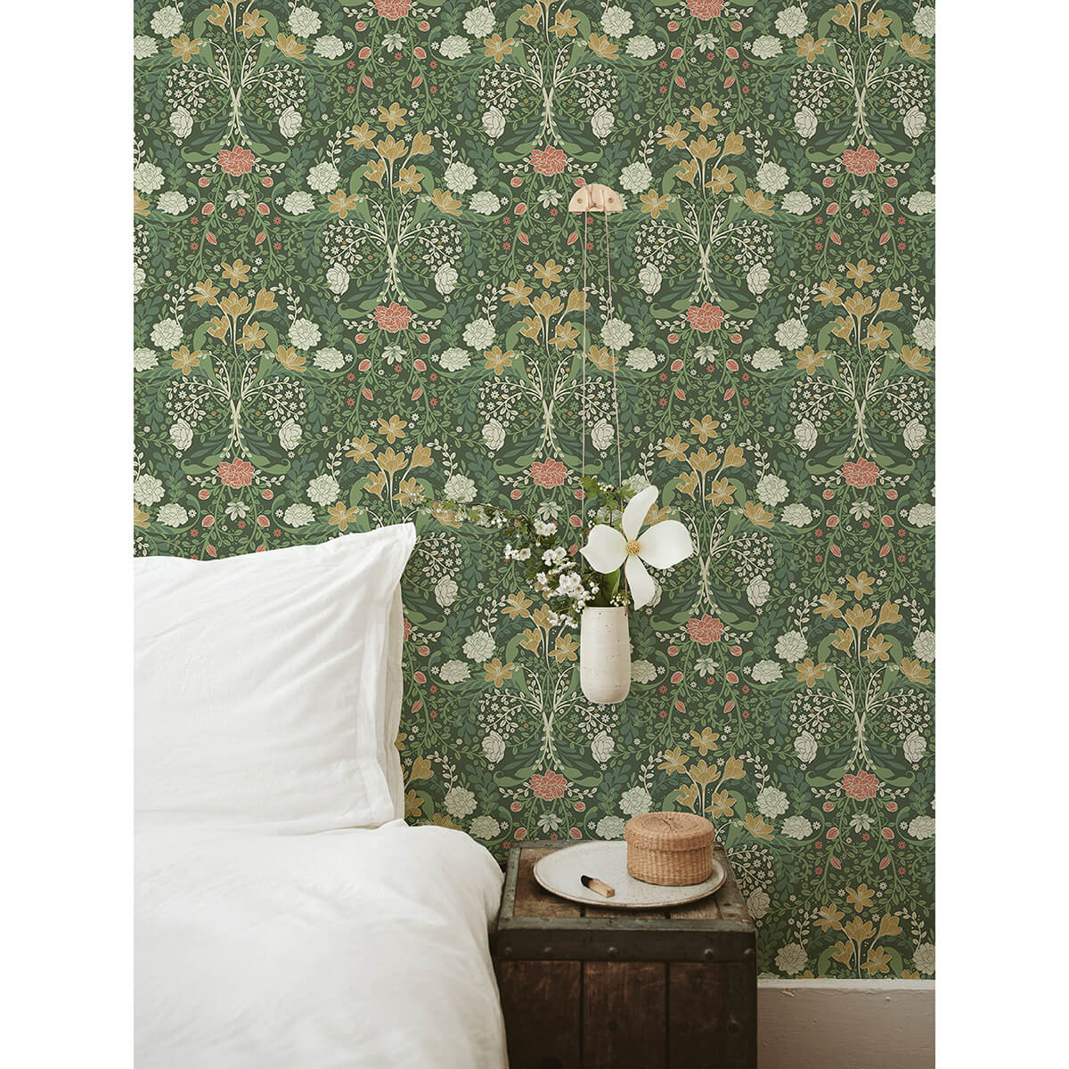 2999-24102 - Froso Green Garden Damask Wallpaper - by A-Street Prints