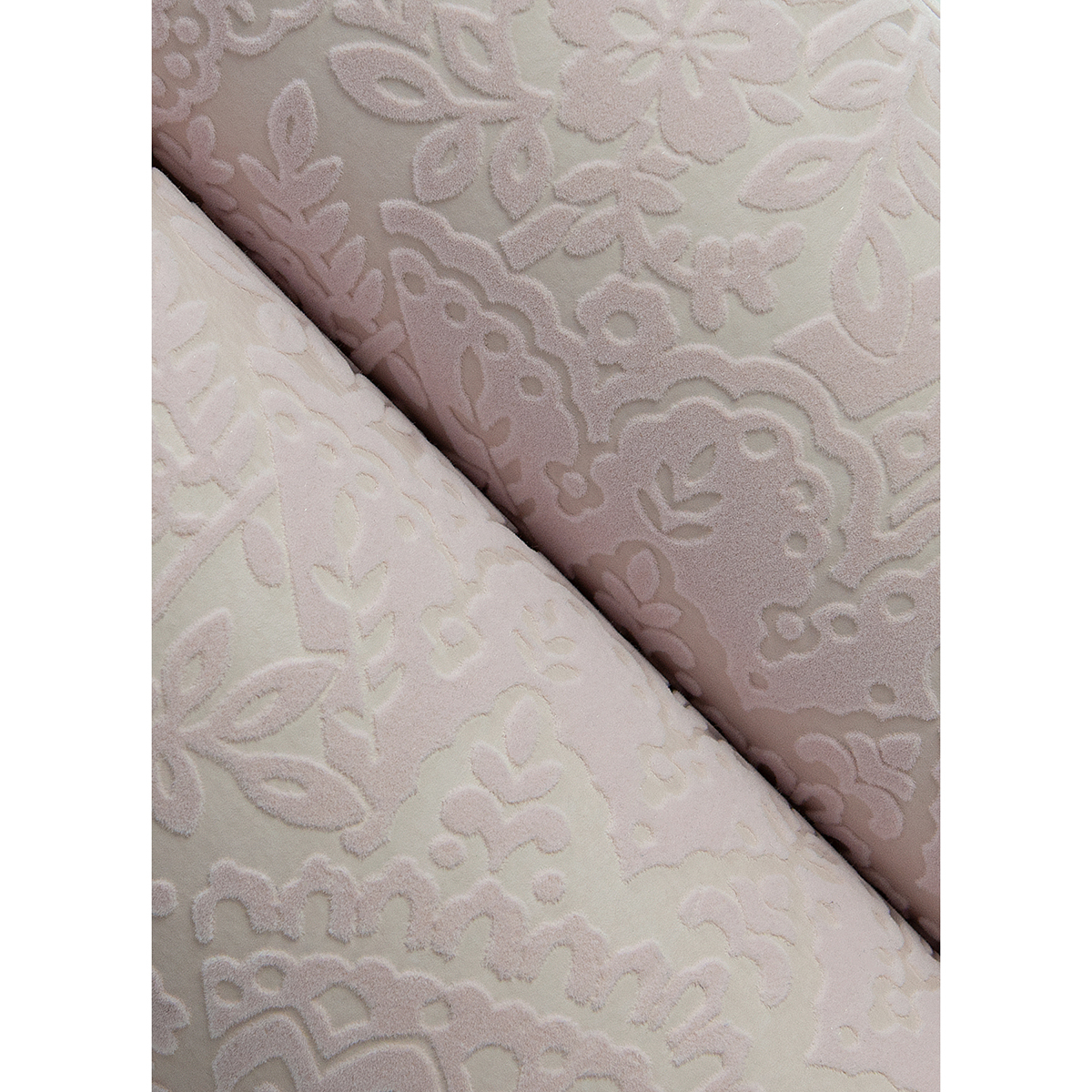 2973-87368 - Maris Pink Flock Damask Wallpaper - by A-Street Prints