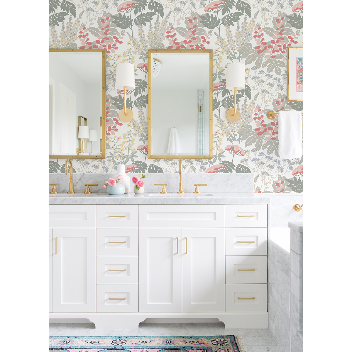 2973-90014 - Brie Pink Forest Flowers Wallpaper - by A-Street Prints