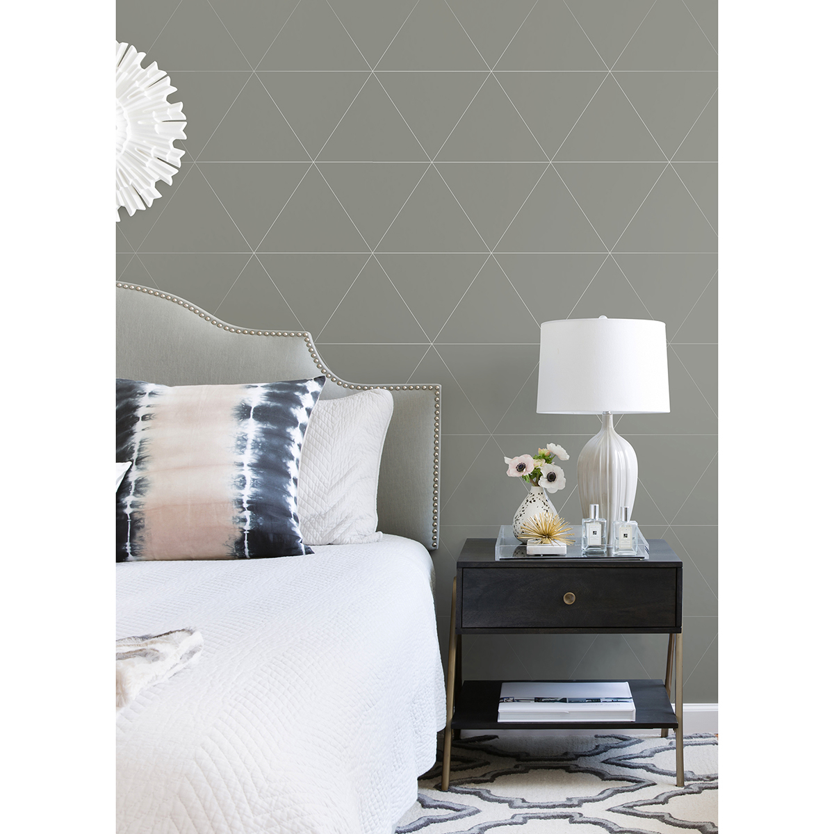2973-91012 - Twilight Silver Geometric Wallpaper - by A-Street Prints