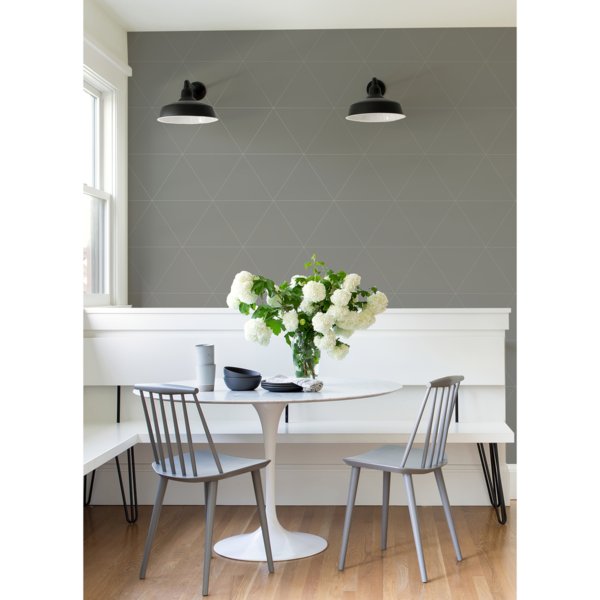 2973-91012 - Twilight Silver Geometric Wallpaper - by A-Street Prints