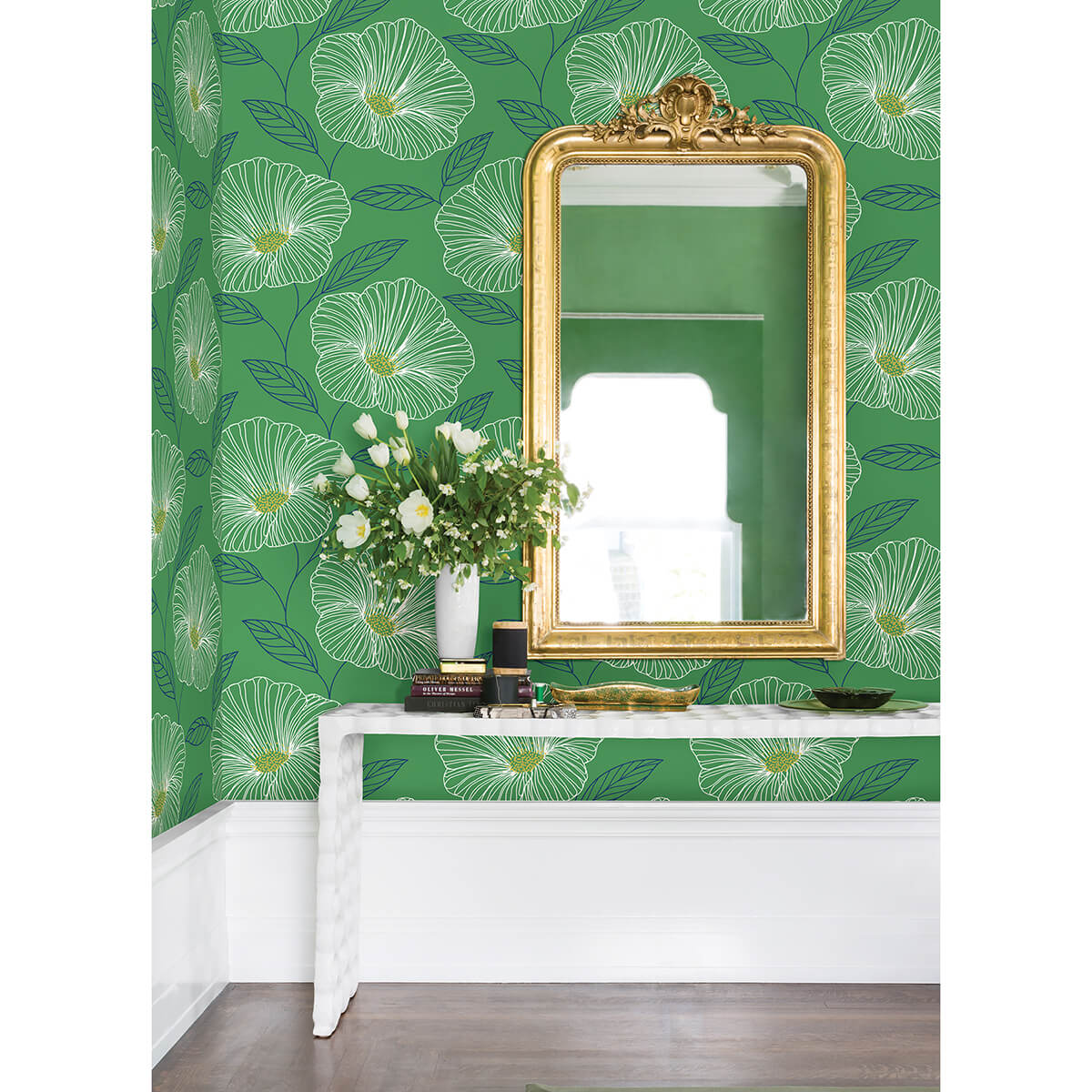 2973-91133 - Mythic Green Floral Wallpaper - by A-Street Prints