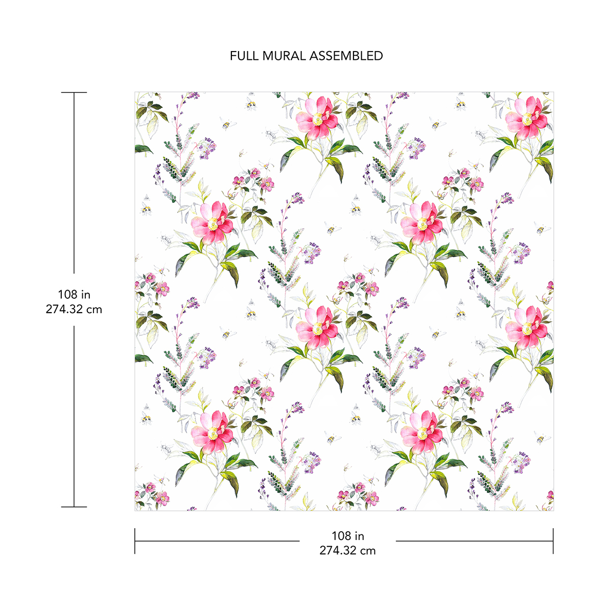 2973-92401M - Pink Sinclair Wall Mural - by A-Street Prints
