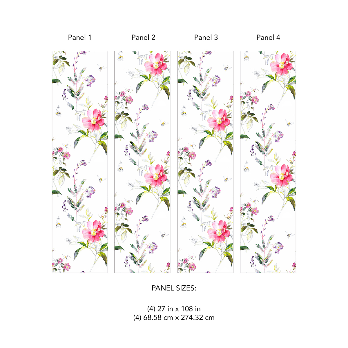 2973-92401M - Pink Sinclair Wall Mural - by A-Street Prints