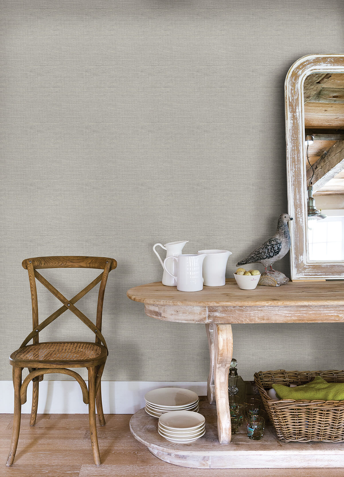 York Wallcoverings. 3124-24279 - Agave Grey Faux Grasscloth Wallpaper ...