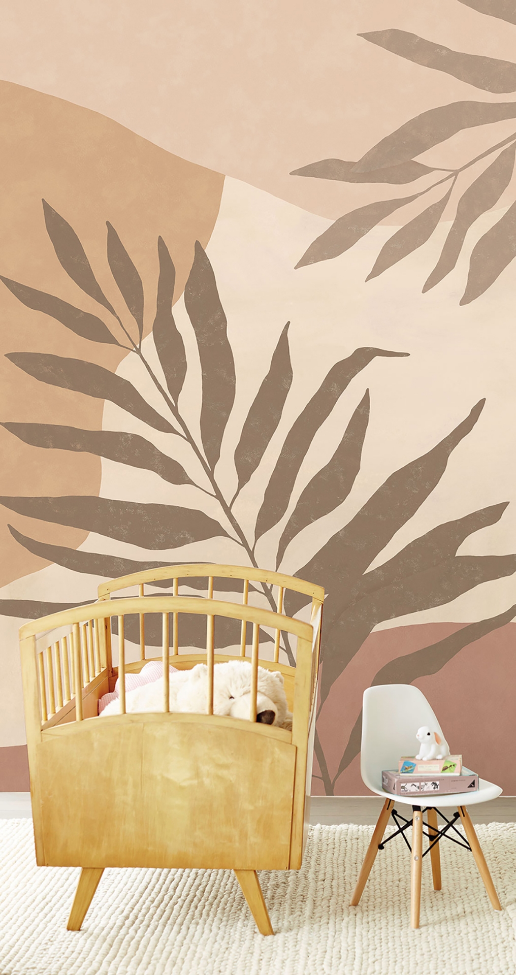 EJ318072 - Terracotta Tropical Color Block Wall Mural - by Eijffinger