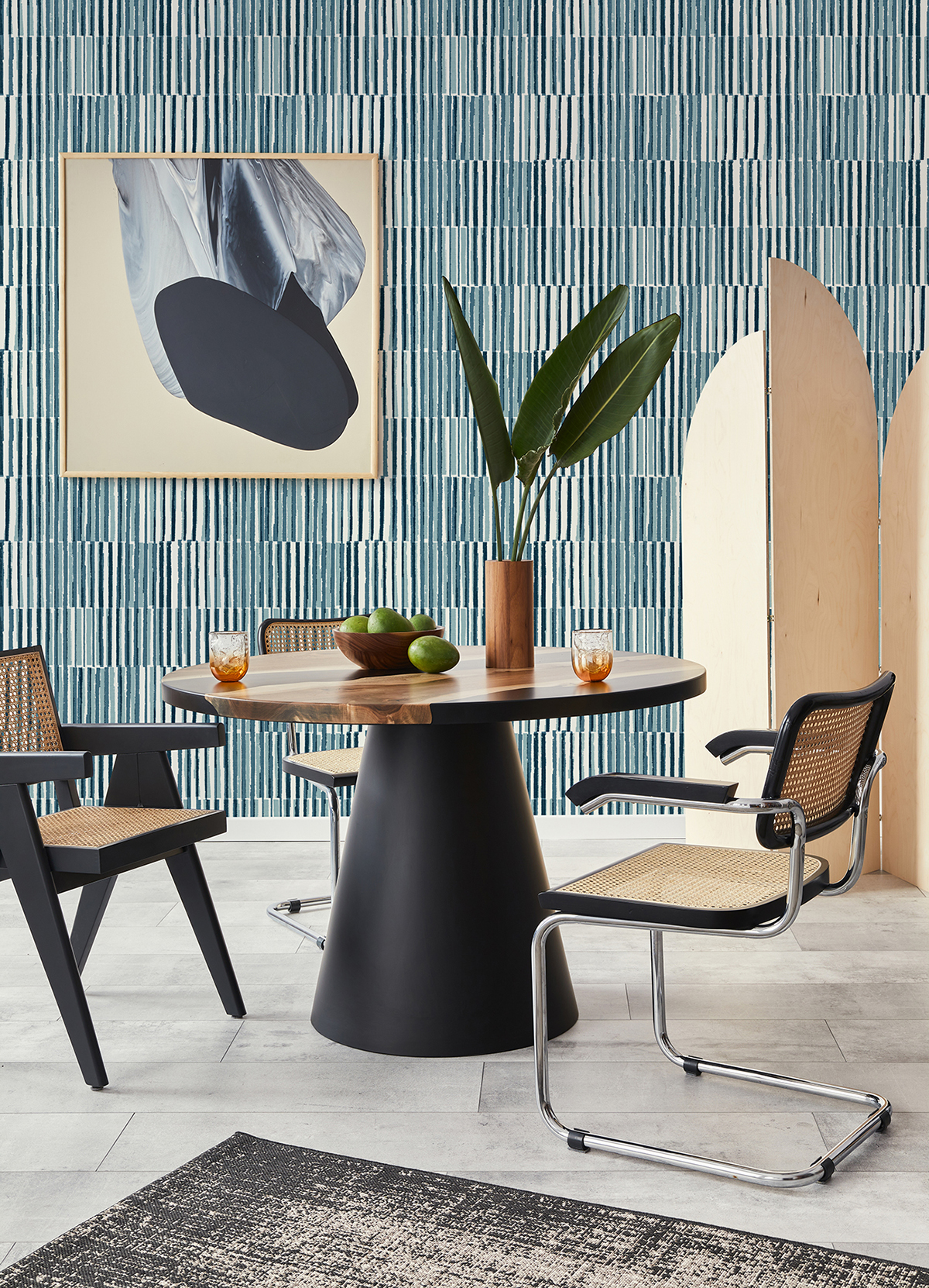4014-26414 - Sabah Teal Stripe Wallpaper - by A-Street Prints
