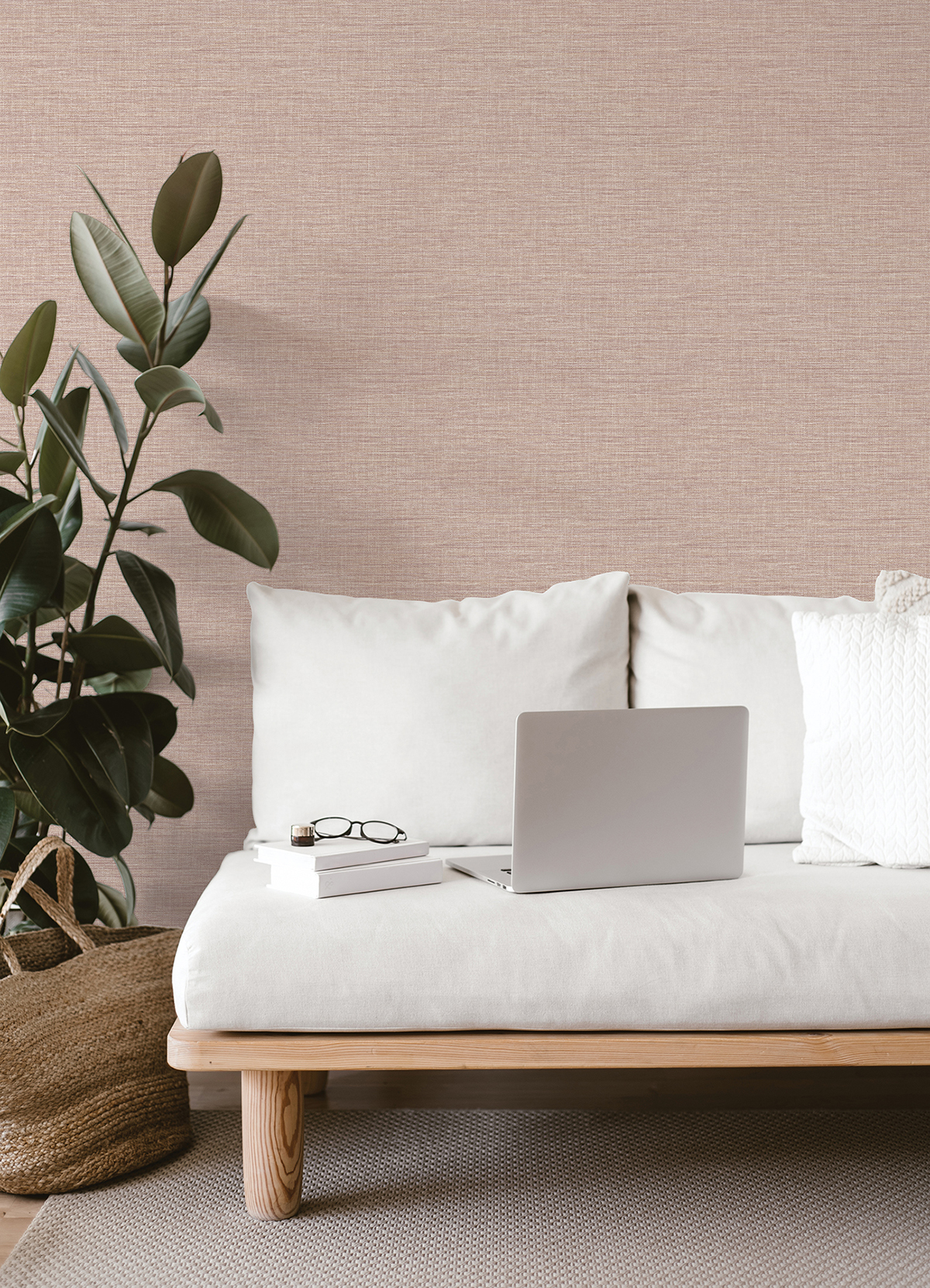 4014-26464 - Exhale Blush Texture Wallpaper - by A-Street Prints