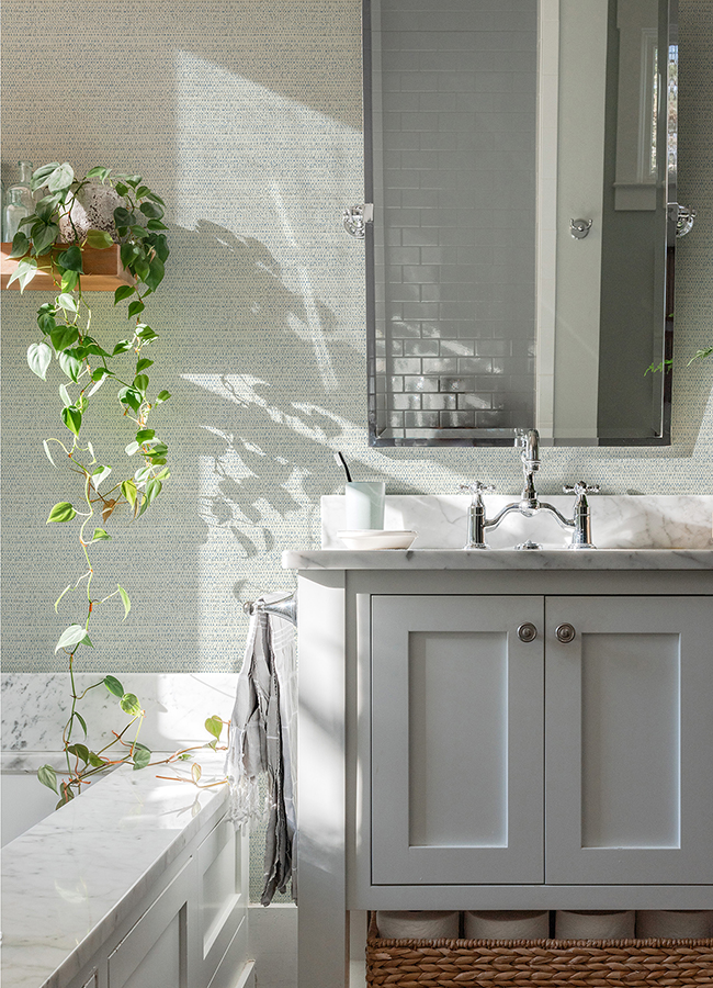 4072-70056 - Balantine Light Blue Weave Wallpaper - by Chesapeake