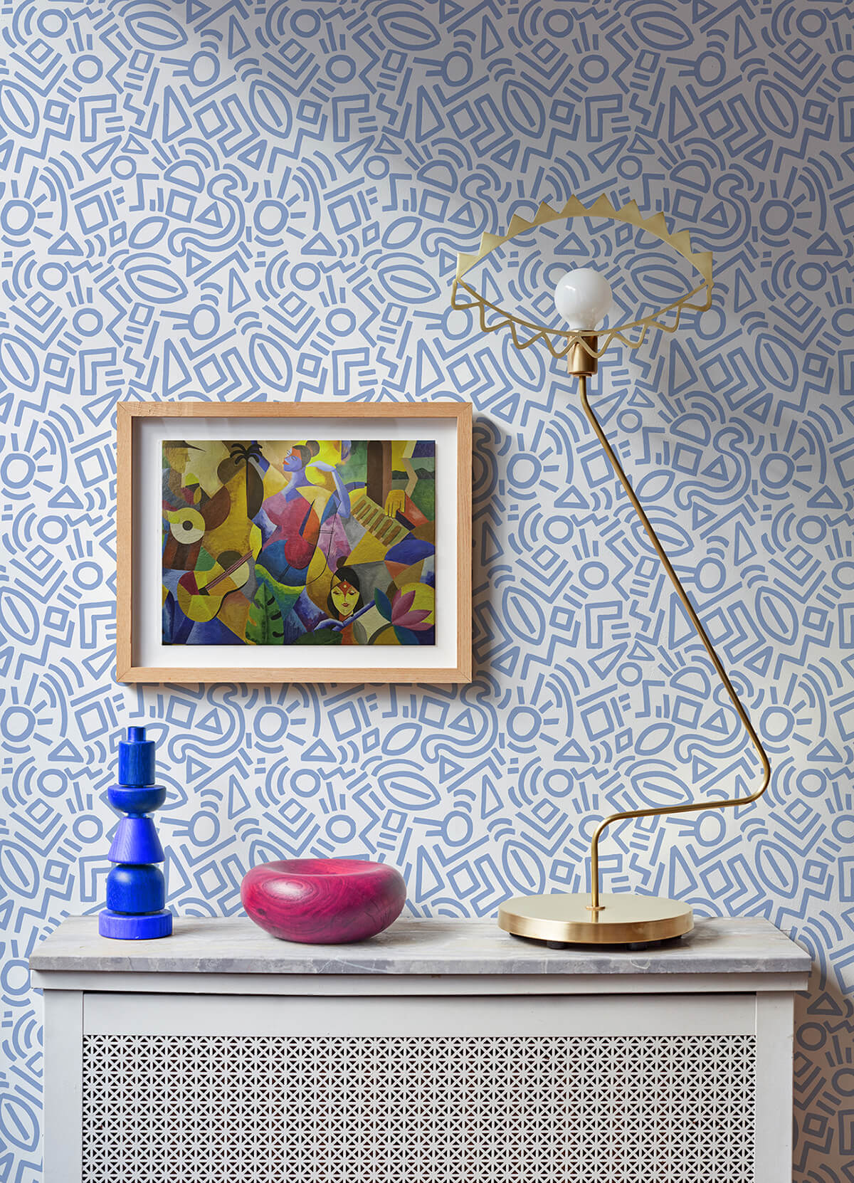 AES4792 - Periwinkle Doodle Abstract Peel and Stick Wallpaper - by ...