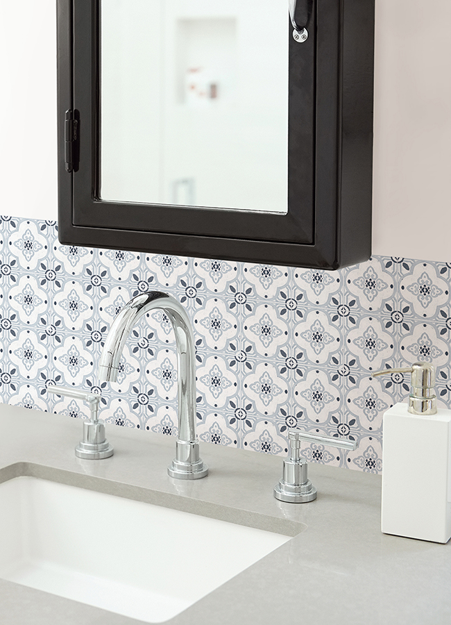 WPBS4641 - Clover Blue Embossed Peel and Stick Backsplash Tiles - by ...
