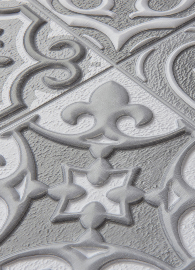 WPBS4644 - Holly Grey Embossed Peel and Stick Backsplash Tiles - by ...