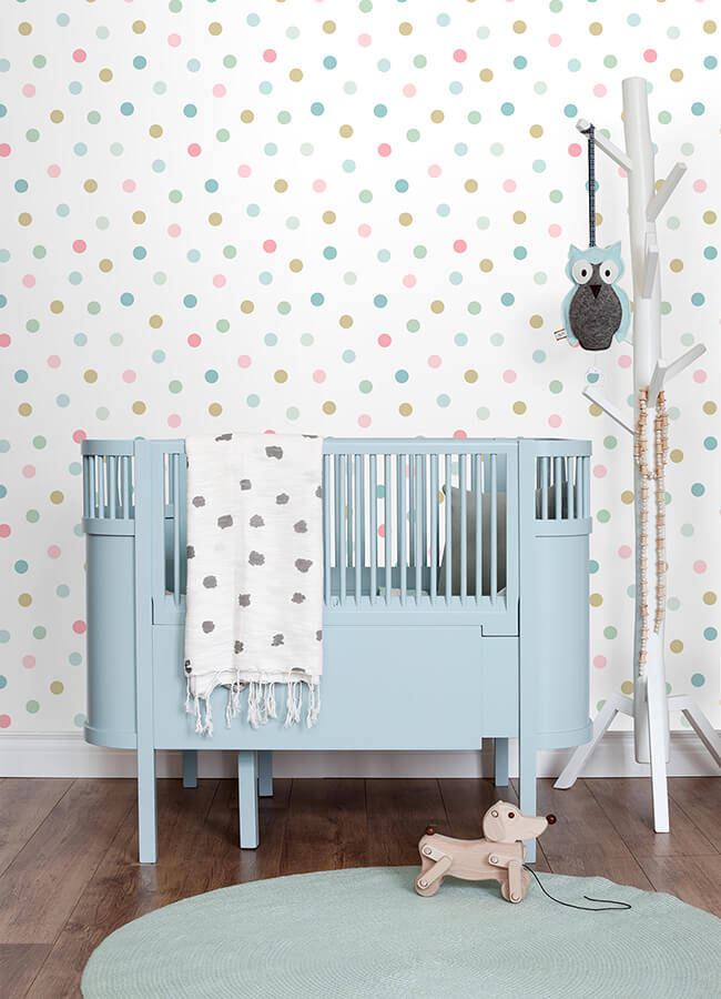 4060-139041 - Jubilee Multicolor Dots Wallpaper - by Chesapeake