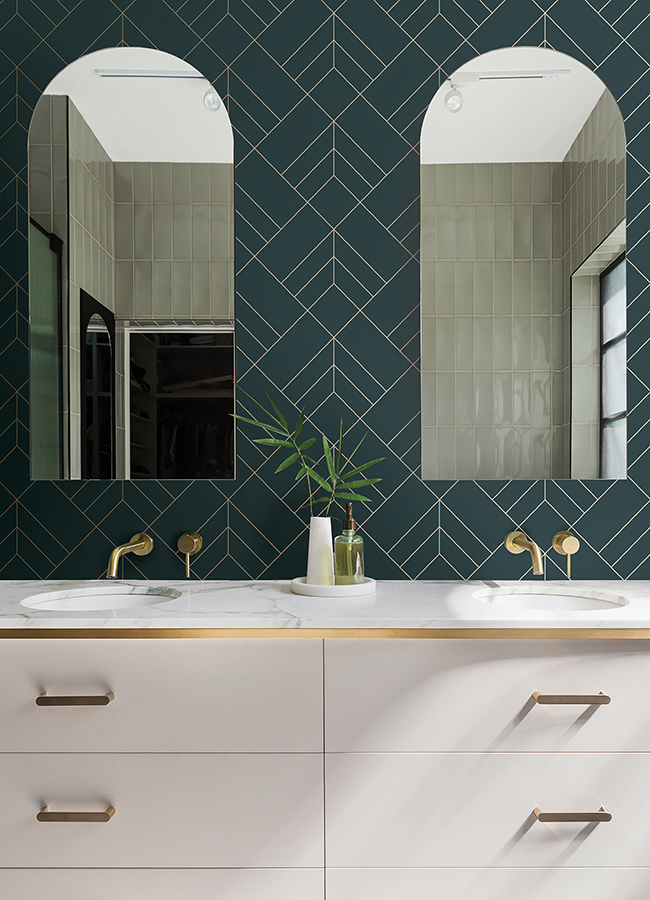 4066-26546 - Sander Slate Geometric Wallpaper - by A-Street Prints