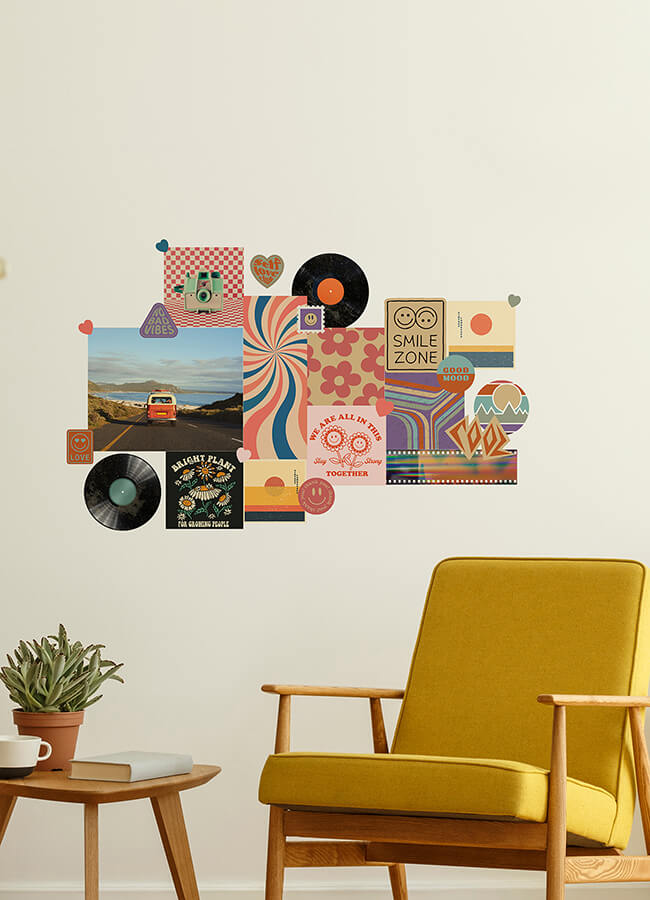 DWPK4928 - Retro Collage Wall Art Kit - by WallPops