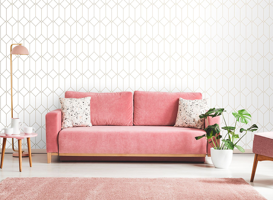 DD139223 - Trilliant White Art Deco Motif Wallpaper - by ESTA Home