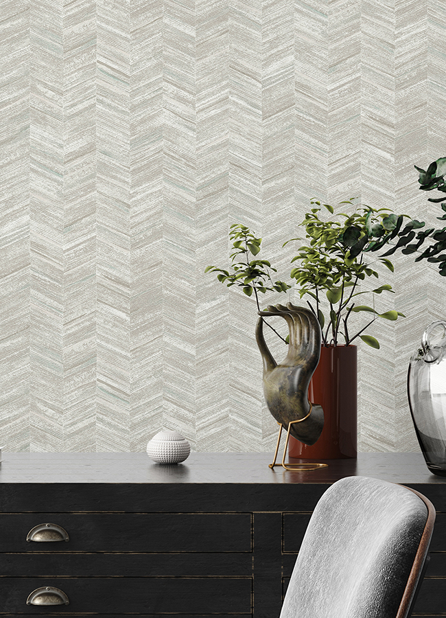 2980-38309-4 - Tatlin Grey Chevron Wallpaper - by Advantage