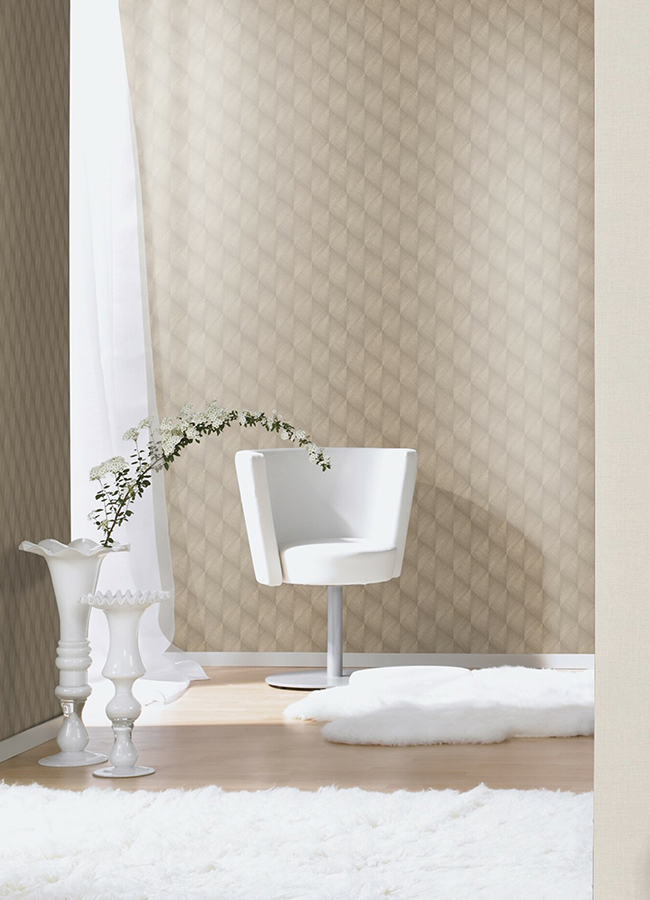 2980-687934 - Miro Brown Geo Wallpaper - by Advantage