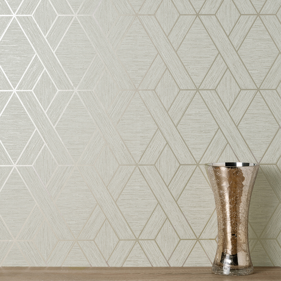 FD43153 - Malcolm Natural Geo Wallpaper - by Fine Decor