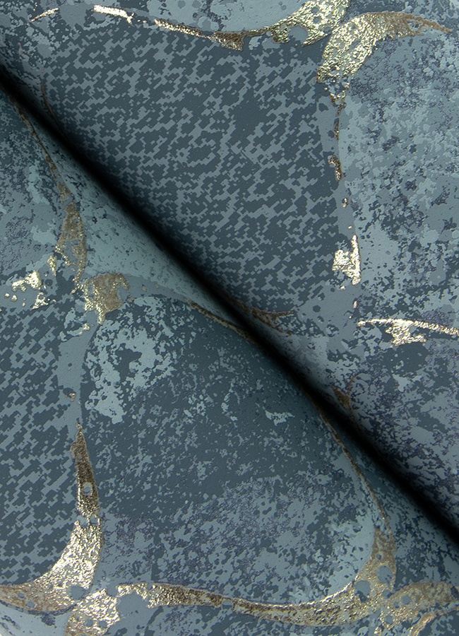 4105-86607 - Pilak Blue Ogee Tile Wallpaper - by A-Street Prints