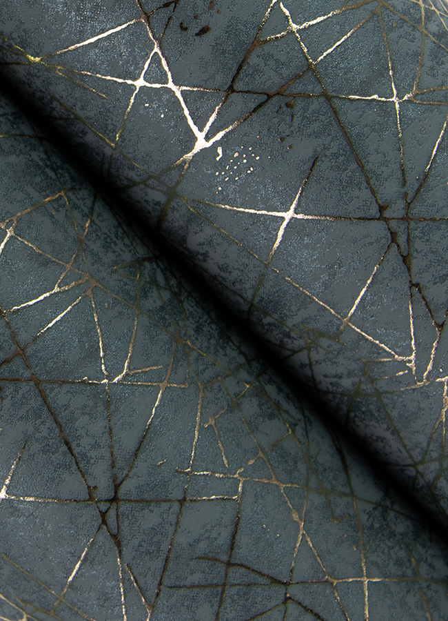 4105-86634 - Bulan Dark Blue Abstract Lines Wallpaper - by A-Street Prints