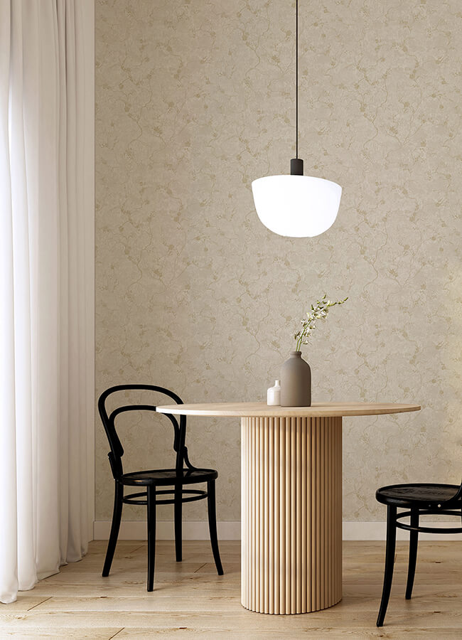 4105-86648 - Mahina Pearl Floral Vine Wallpaper - by A-Street Prints