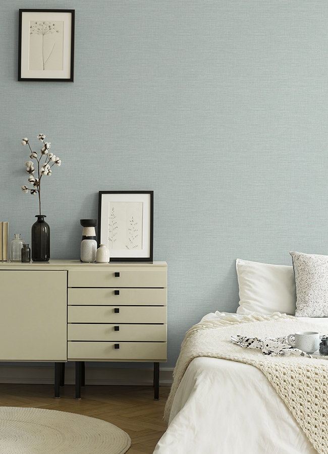 4046-25850 - Exhale Light Blue Texture Wallpaper - by A-Street Prints