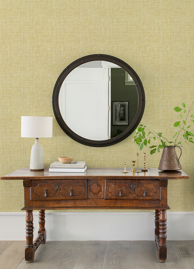 4046-26356 - Emerson Yellow Linen Wallpaper - by A-Street Prints