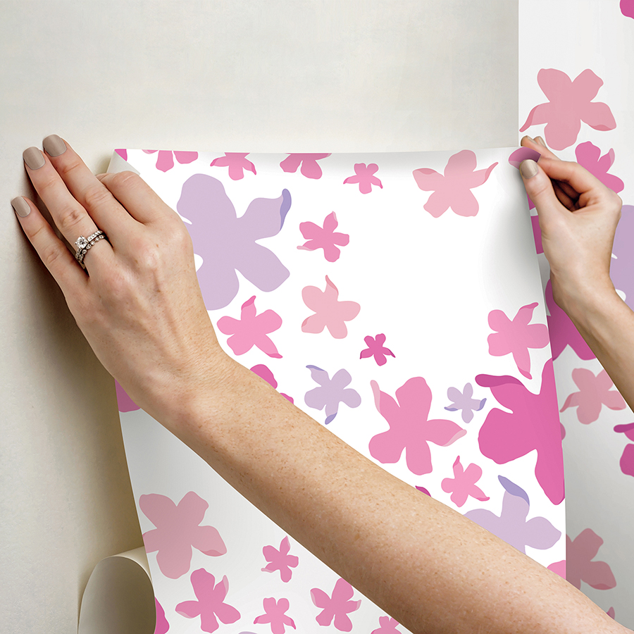 LSS4951 - Lele Lillies Pink Peel and Stick Wallpaper - by LeLe Sadoughi ...