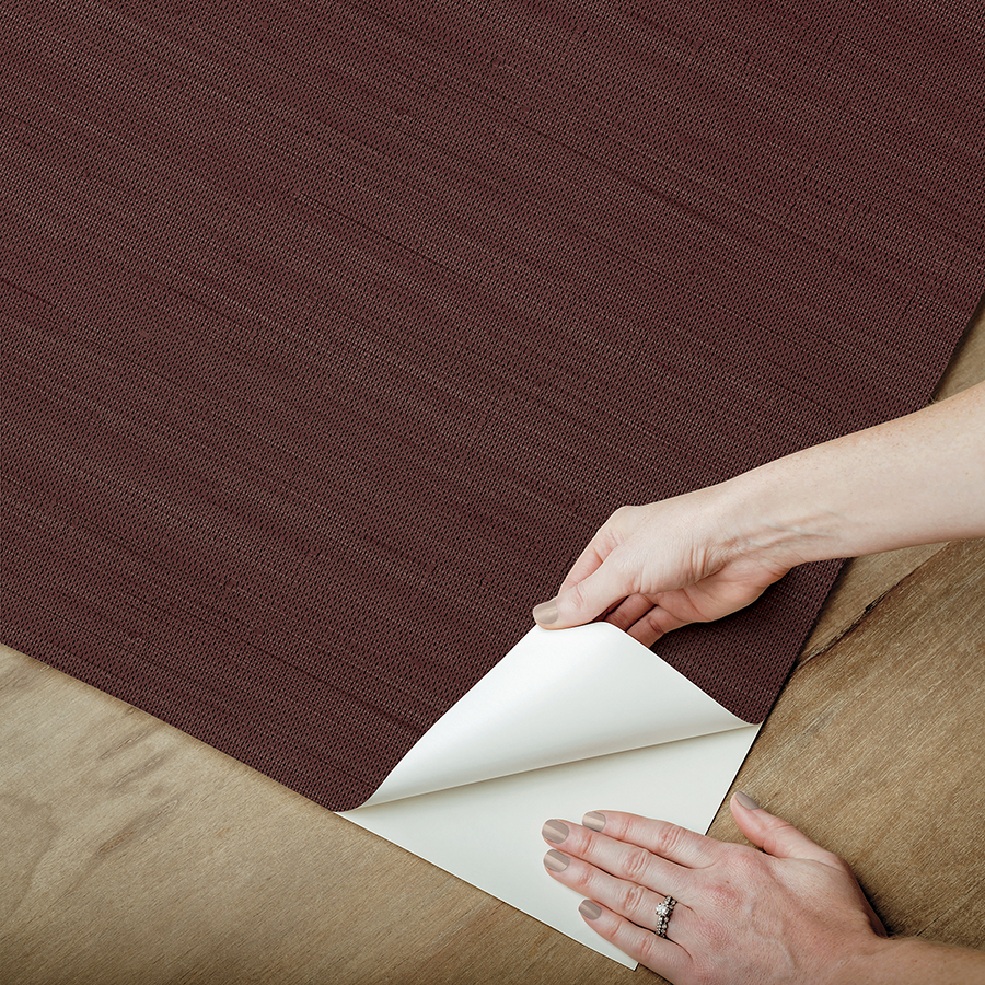 SSS6009 - Aubergine Classic Faux Grasscloth Peel and Stick Wallpaper ... SSS6009 - Aubergine Classic Faux Grasscloth Peel and Stick Wallpaper ...