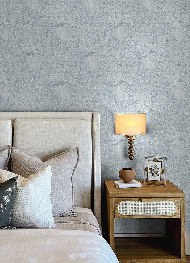 4120-26802 - Vita Blue Botanical Wallpaper - by A-Street Prints