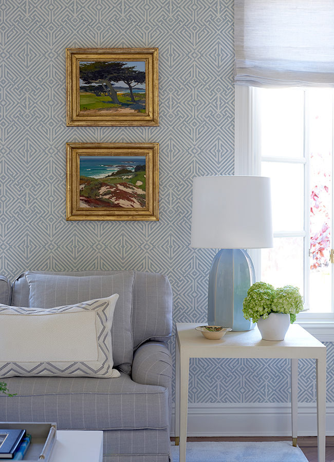 4120-26847 - Lyon Blue Geometric Key Wallpaper - by A-Street Prints