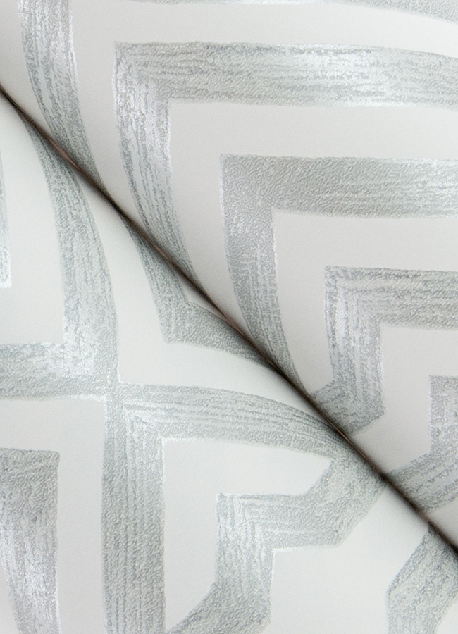4120-26849 - Lyon Silver Geometric Key Wallpaper - by A-Street Prints