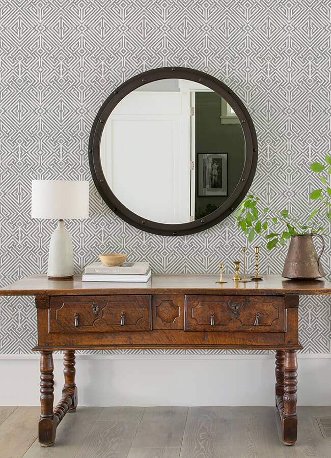 4120-26854 - Lyon Grey Geometric Key Wallpaper - by A-Street Prints