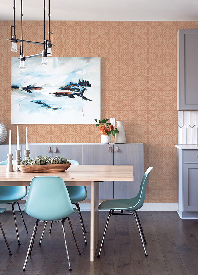 4121-26930 - Hesper Rust Geometric Wallpaper - by A-Street Prints