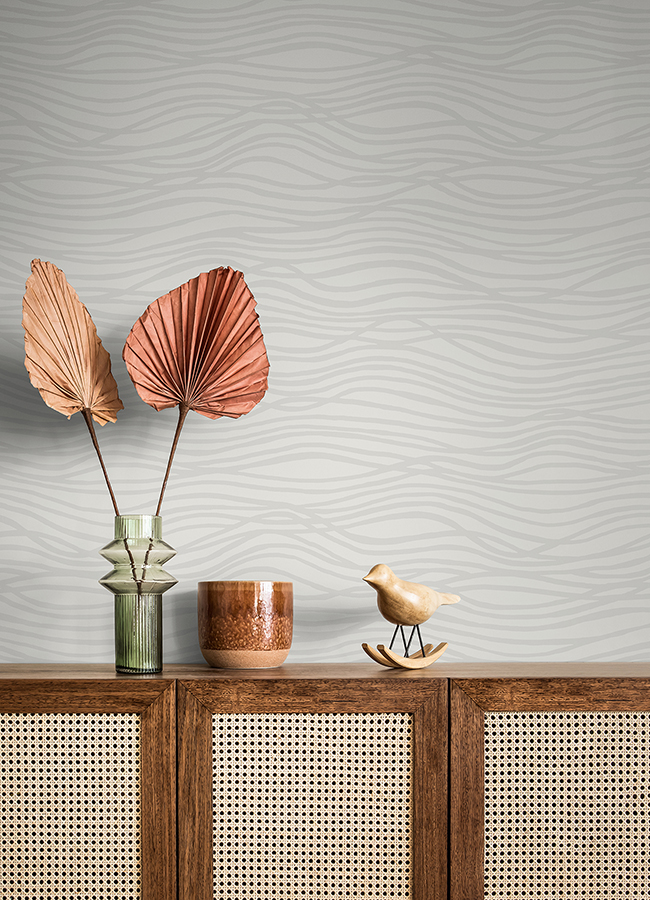 4121-72205 - Galyn Rose Gold Pearlescent Wave Wallpaper - by A-Street ...