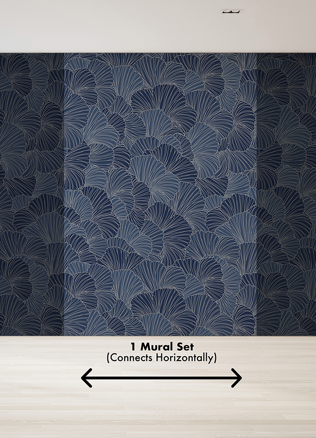 ASTM5049 - Petals Royal Blue Wall Mural - by Katie Hunt x A-Street Prints
