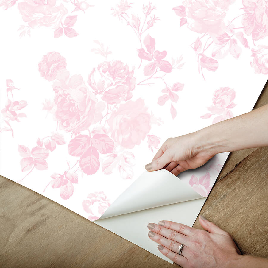 LFS5016 - Faded Primrose Everblooming Rosettes Peel and Stick Wallpaper ...