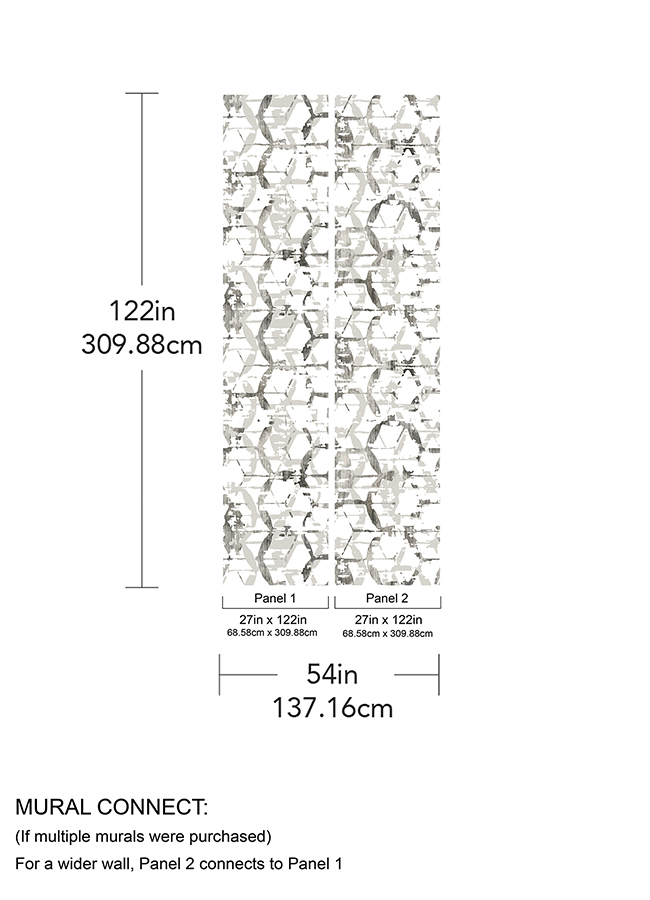 ASTM5039 - Hex-A-Gone Dove Grey Wall Mural - by Katie Hunt x A-Street ...