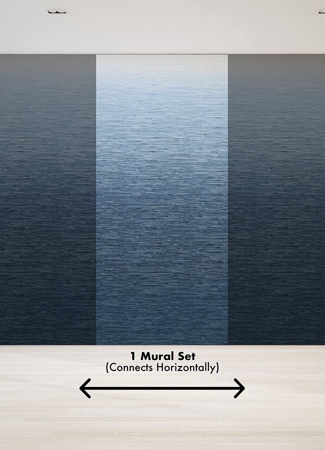ASTM5046 - Into the Deep Dark Blue Ombre Wall Mural - by Katie Hunt x A ...