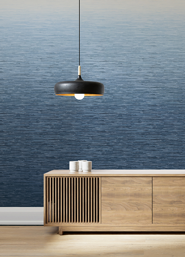 ASTM5046 - Into the Deep Dark Blue Ombre Wall Mural - by Katie Hunt x A ...