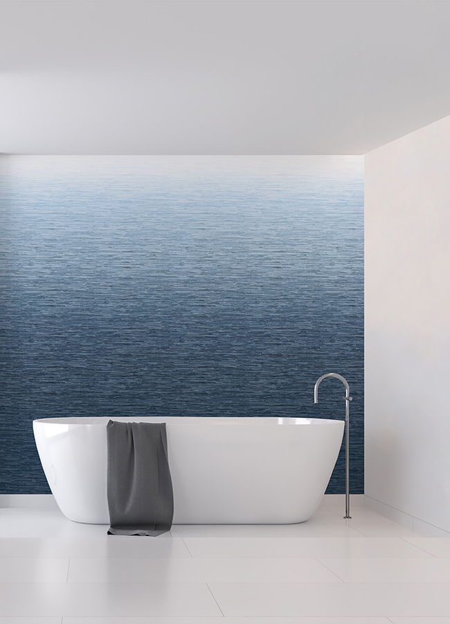 ASTM5046 - Into the Deep Dark Blue Ombre Wall Mural - by Katie Hunt x A ...