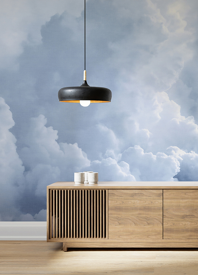 ASTM5053 - In The Clouds Sky Blue Wall Mural - by Katie Hunt x A-Street ...