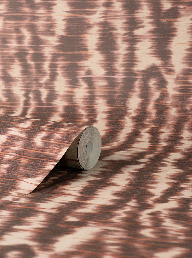 PK333444 - Hartmann Burgundy Stripe Texture Wallpaper - by Fine Décor