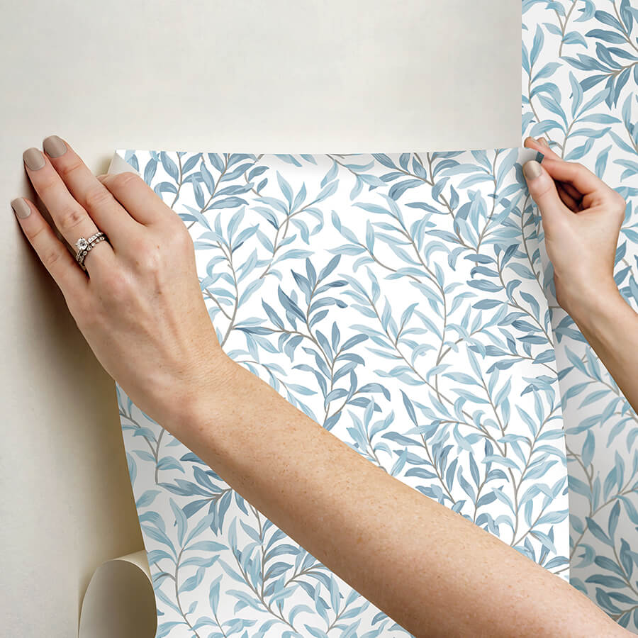 NUS6100 - Cloud Blue Terrace Vines Peel and Stick Wallpaper - by ...