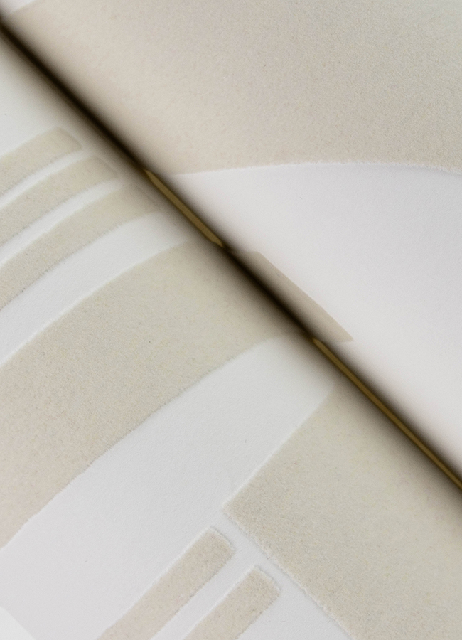 4034-87384 - Carter Cream Geometric Flock Wallpaper by Scott Living ...