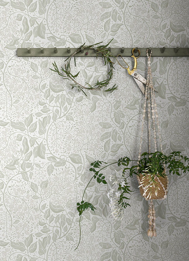 4143-22020 - Turi Sage Twining Vines Wallpaper - by A-Street Prints